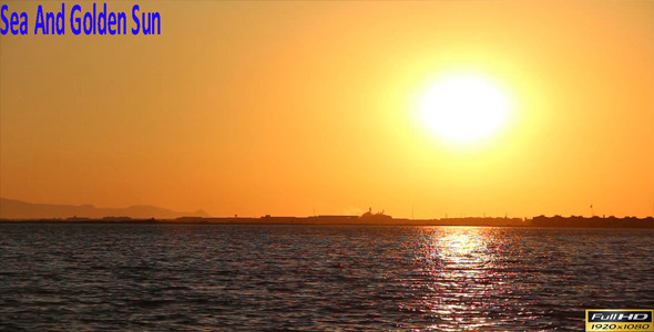 Sea And Golden Sun, Stock Footage | VideoHive