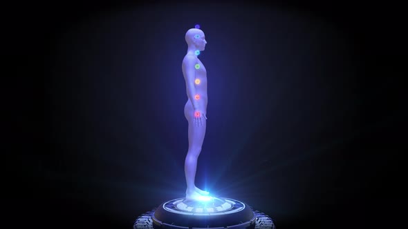 Human Body Rotation with Cahkras, Motion Graphics | VideoHive