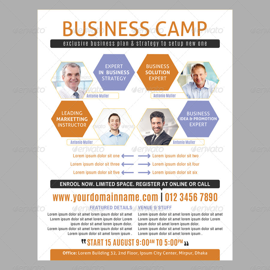 Business Training Flyer Ads, Print Templates | GraphicRiver