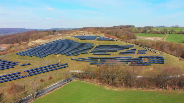 Small Solar Power Plant in the countryside., Stock Footage | VideoHive