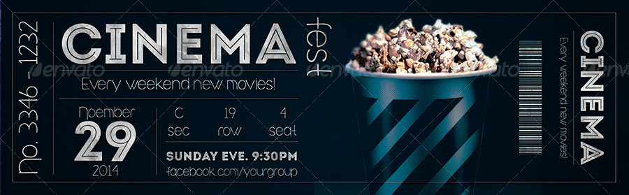 Dark noise - event ticket, Print Templates | GraphicRiver