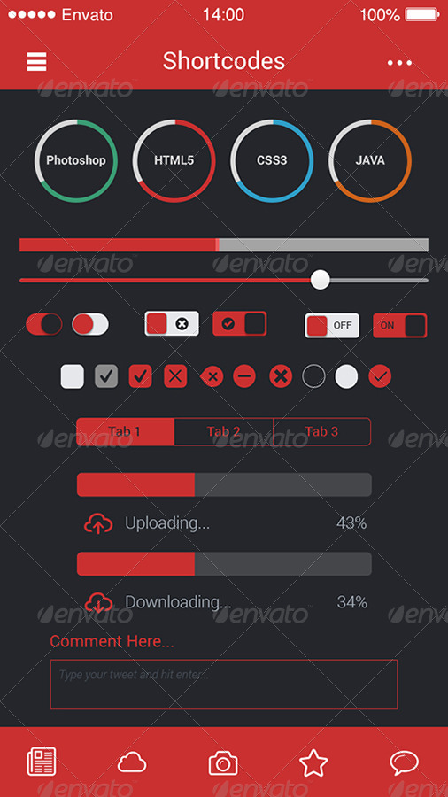 PHONE OS 8 Retina App UI Kit, Web Elements | GraphicRiver