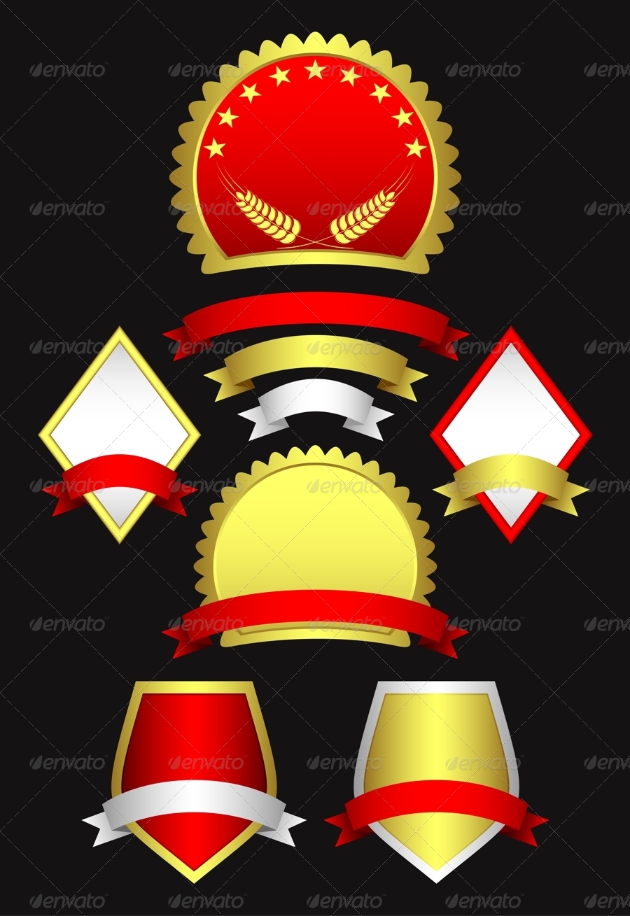Set of Emblems and Banners, Vectors | GraphicRiver