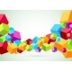 Colorful Wave Made of Cubes, Vectors | GraphicRiver