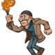 Angry Man with Torch, Vectors | GraphicRiver