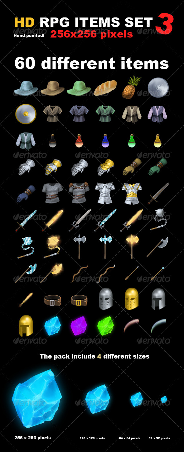 60 RPG Items 3 by simirk | GraphicRiver
