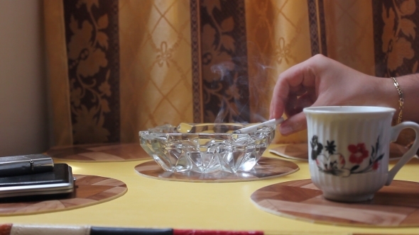 Morning Coffee And Cigarette, Stock Footage | VideoHive