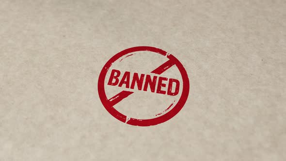 Banned prohibited and ban stamp and stamping, Motion Graphics | VideoHive