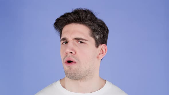 Inflexible Man Disapproving with No Head Sign Nods Head Disapprovingly ...