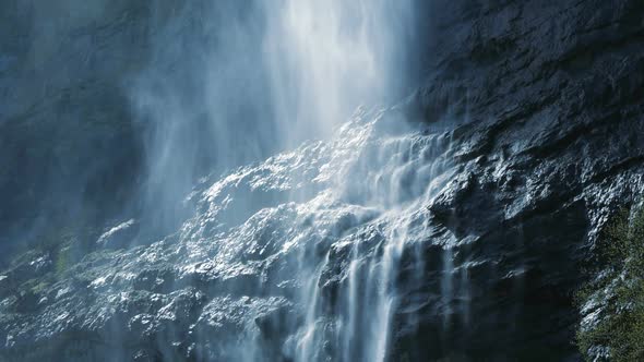 Water Pouring Down from Natural Waterfall, Stock Footage | VideoHive