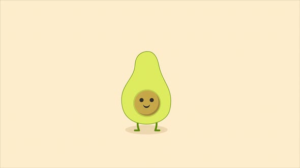 Happy Jumping Avocado, Motion Graphics | VideoHive