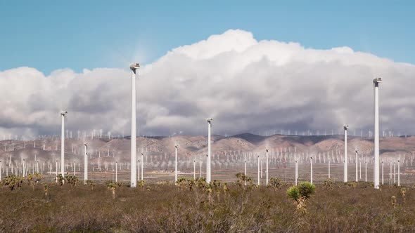 Solar And Wind Power Station In The Desert, Stock Footage | VideoHive