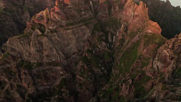 Madeira Summits and Peaks at Sunset, Stock Footage | VideoHive
