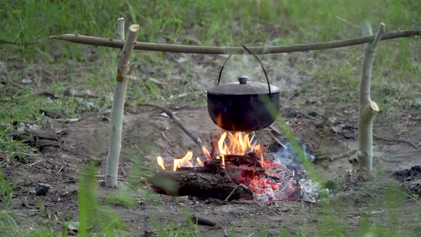 Pot Over Fire, Stock Footage | VideoHive