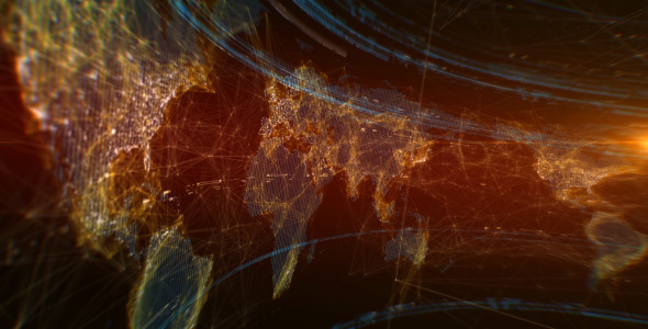 World Map Red, Motion Graphics | VideoHive