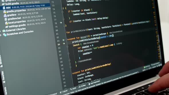 Coding on the Screen HTML Encoding and Programming on a Laptop Screen ...