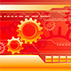 Red Background with Gears, Vectors | GraphicRiver