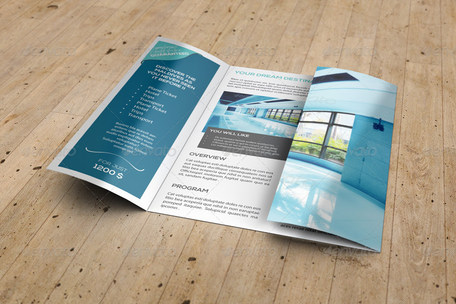 A4 Gatefold Brochure Mockup, Graphics | GraphicRiver