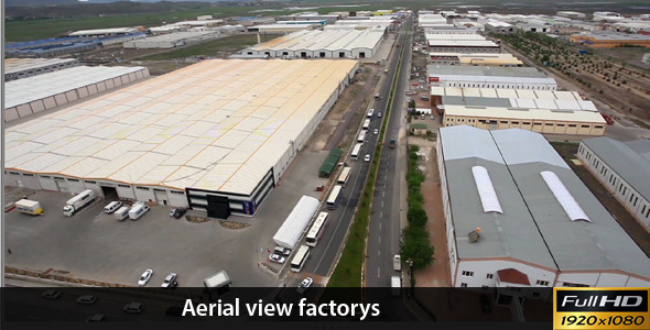 Aerial View of Factories, Stock Footage | VideoHive