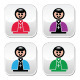 Catholic Church Pope Buttons Set, Vectors | GraphicRiver
