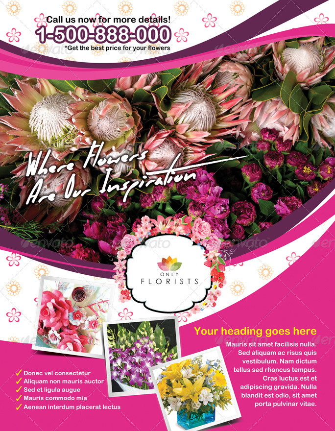 Florist Shop Flyer, Print Templates | GraphicRiver