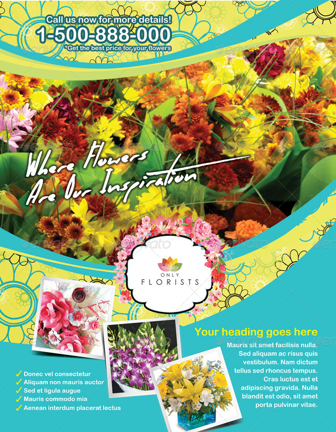Florist Shop Flyer, Print Templates | GraphicRiver