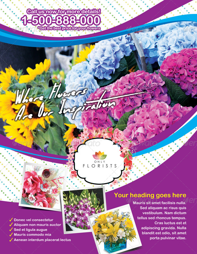 Florist Shop Flyer, Print Templates | GraphicRiver
