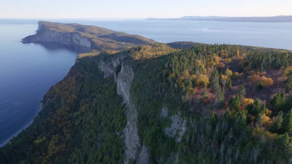 Forillon National Park, Gaspe, Quebec, Canada. Drone. 4K. Landscape of ...