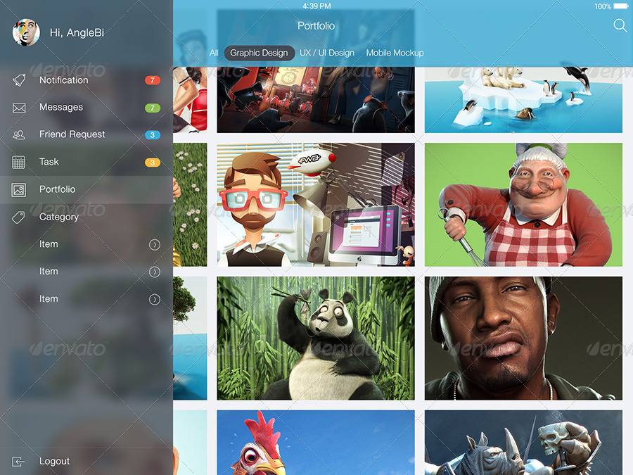 OS 8 Quality - UI for Tablet - Part 1, Web Elements | GraphicRiver