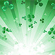 Radiant Green Background with Clover by blackmoon9 | GraphicRiver