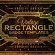 Rectangle Vintage Badges v.1, Web Elements | GraphicRiver