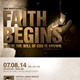 Faith Begins Church Flyer Template, Print Templates | GraphicRiver