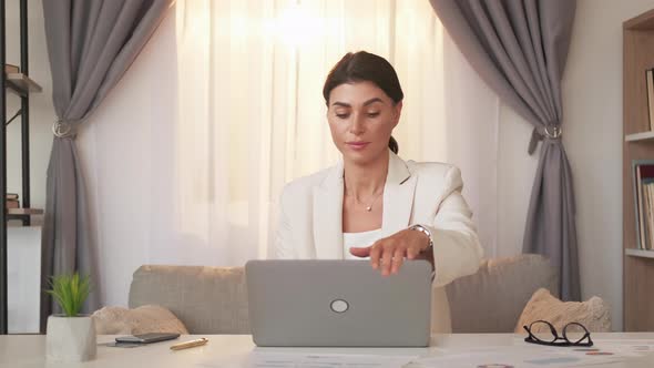 Finish Work Relieved Woman Successful Project, Stock Footage | VideoHive