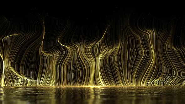 Gold Rising Particle , Motion Graphics | VideoHive