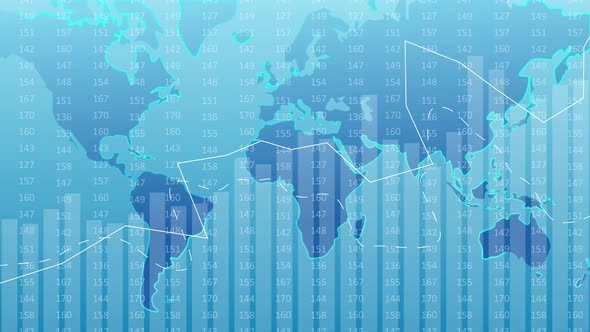 Trading Chart World Map, Motion Graphics | VideoHive