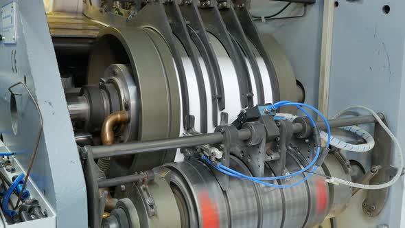 Industrial process of making envelopes in a factory, Stock Footage