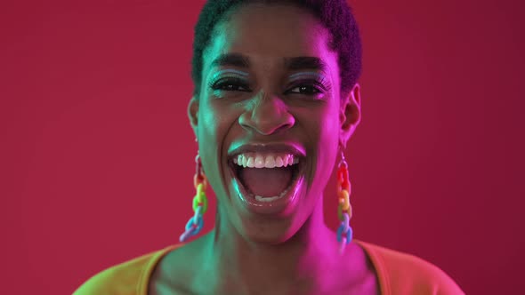 Winner Joy Victory Celebration Excited Happy Woman, Stock Footage ...