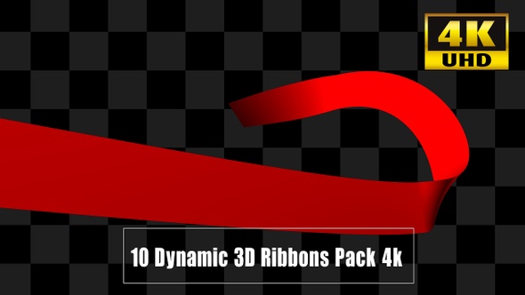10 Dynamic Ribbons Pack 4k, Motion Graphics | VideoHive
