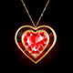 Ruby Heart on a Gold Chain, Vectors | GraphicRiver