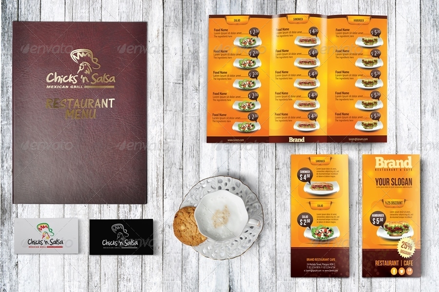 Restaurant Print Mock-up, Graphics | GraphicRiver