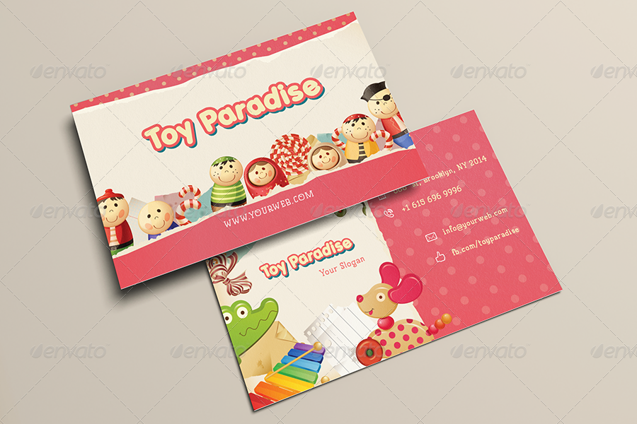 Kid Toy Paradise Business Card, Print Templates | GraphicRiver