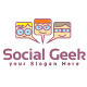Social Geek Logo Template, Logo Templates | GraphicRiver