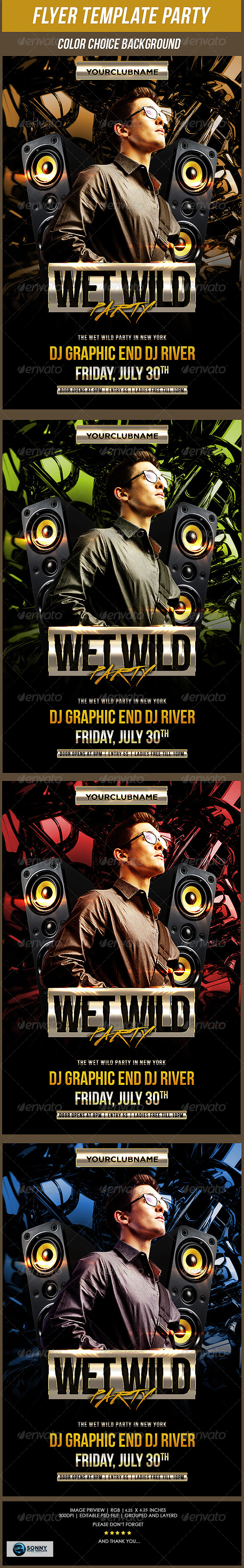 Wet Wild party , Print Templates | GraphicRiver