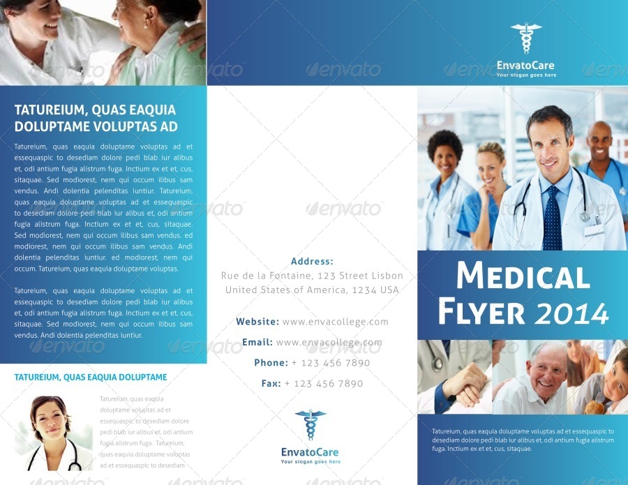 Medical Trifold Template, Print Templates | GraphicRiver