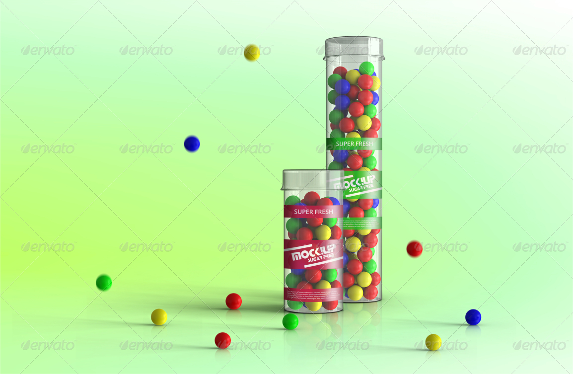 Clear Gumball Container Mockup, Graphics | GraphicRiver