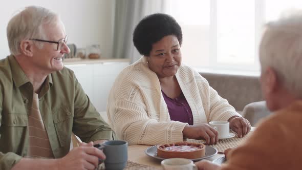 Senior People Having Tea Party, Stock Footage | VideoHive
