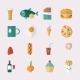 Flat Style Food Icons, Vectors | GraphicRiver