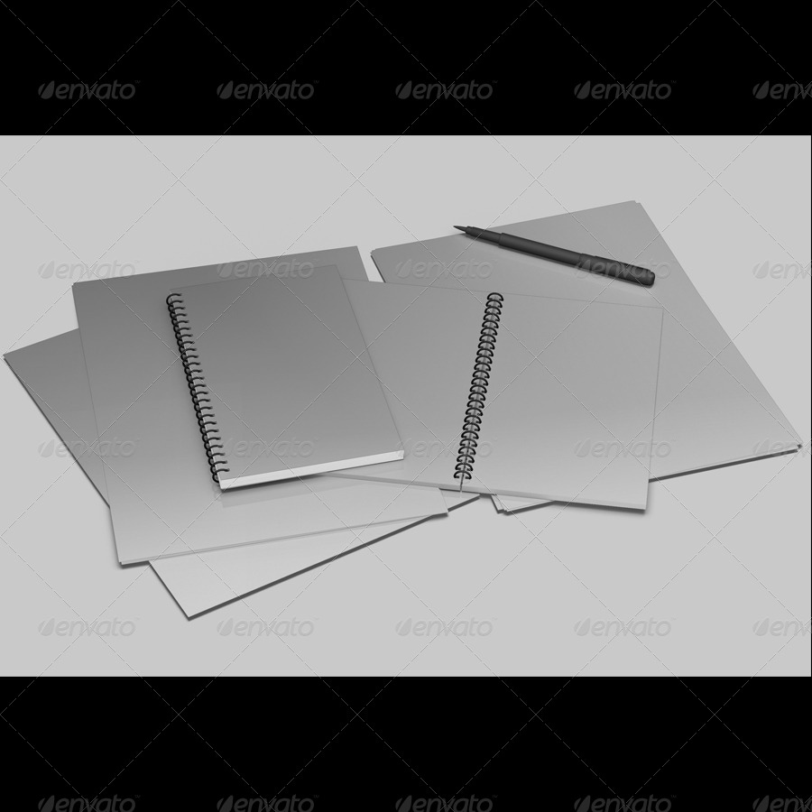 Notebook Paper Mock Up, Graphics | GraphicRiver