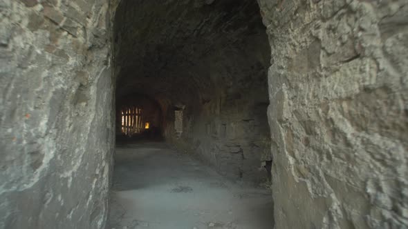 Corridor inside a stone building, Stock Footage | VideoHive