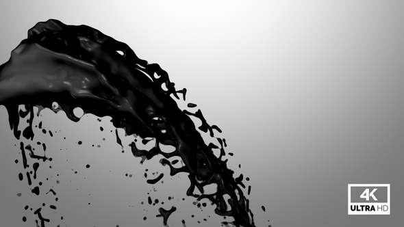 Fountain Black Paint Splash, Motion Graphics | VideoHive